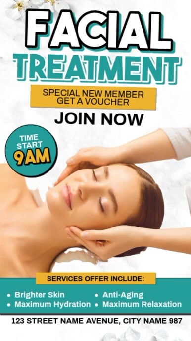 Facial Treatment Ads Templat | PosterMyWall