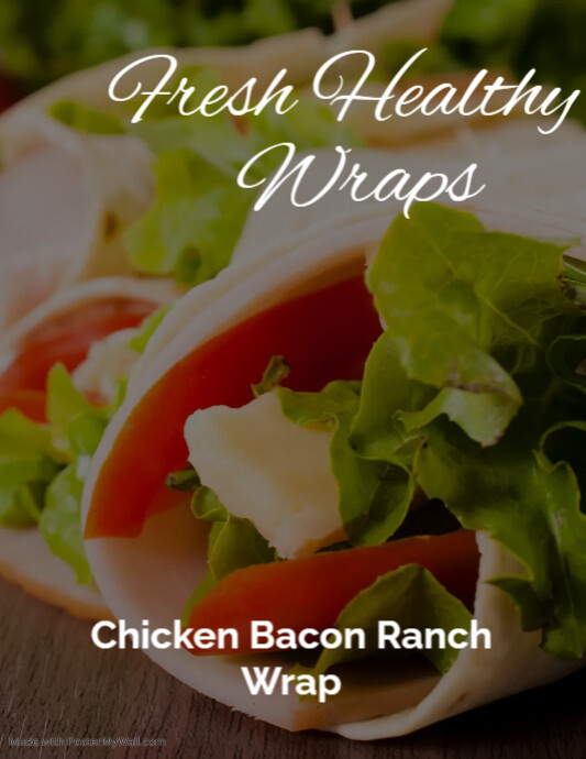 Copy of healthy wraps | PosterMyWall