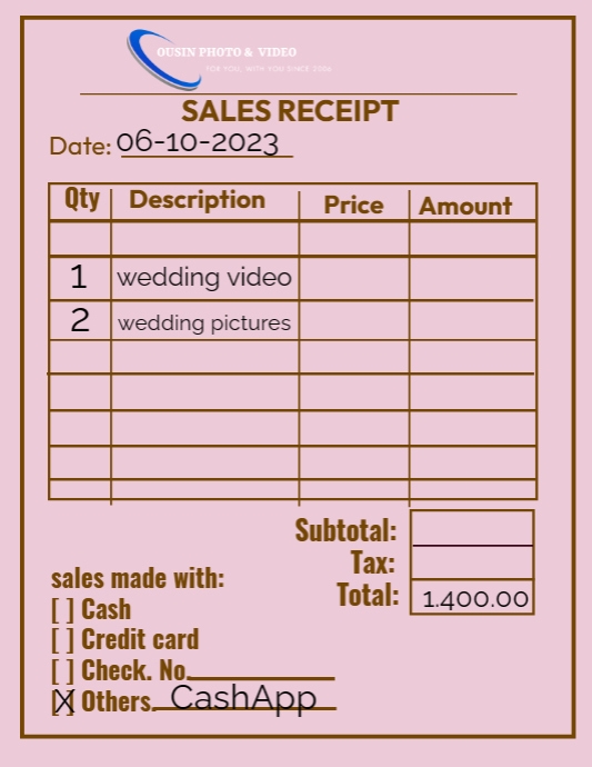 Copy of Receipt | PosterMyWall