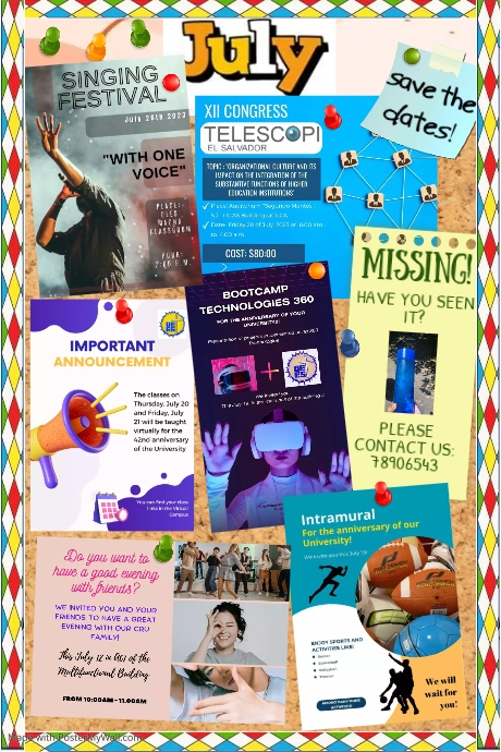 Copy of Bulletin Board Company Events Template | PosterMyWall