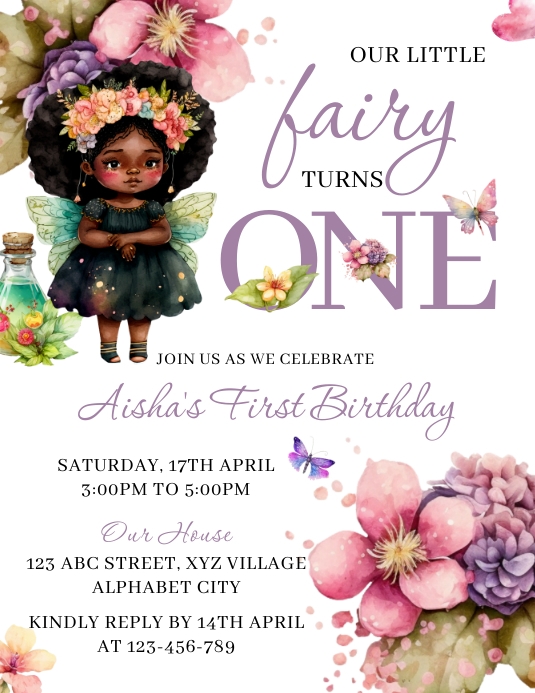 Fairy Birthday Invitation Template | PosterMyWall