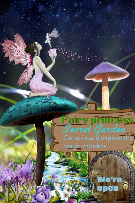 Fairy Garden poster Template | PosterMyWall
