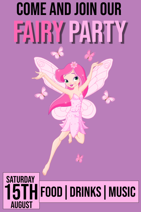 fairy party Template | PosterMyWall