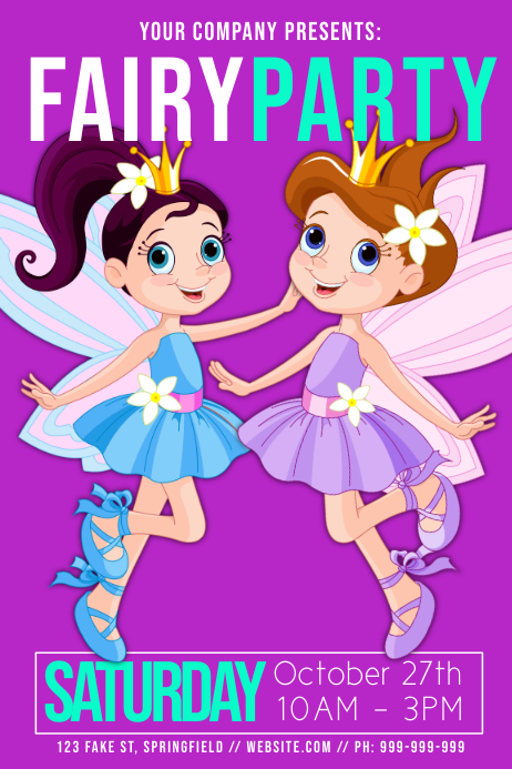Fairy Party Poster Template | PosterMyWall