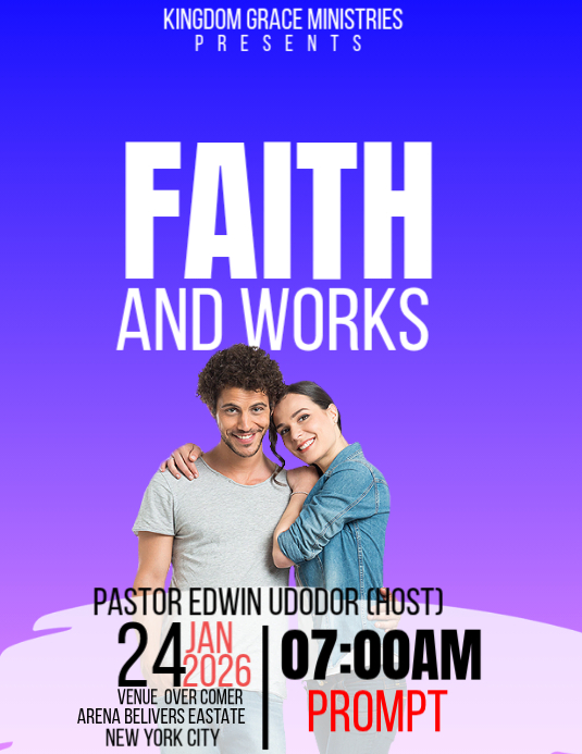 FAITH AND WORKS Template | PosterMyWall