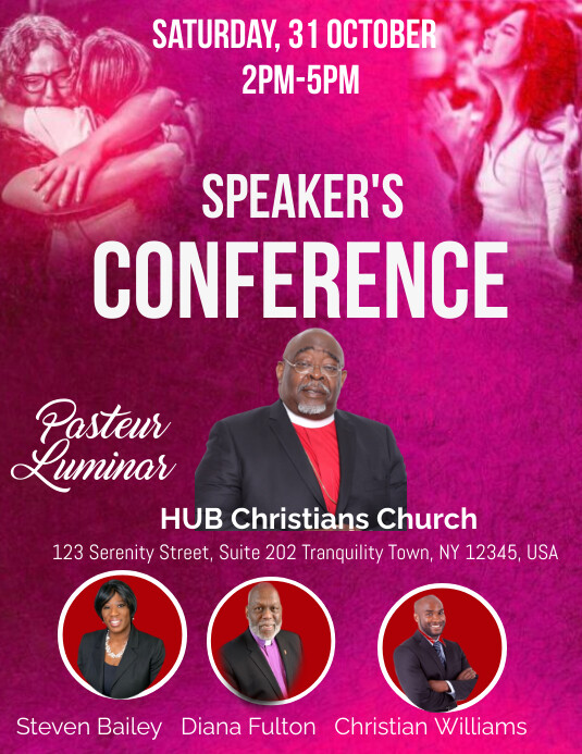 Faith Conference Event Religious Gathering Fl Template | PosterMyWall