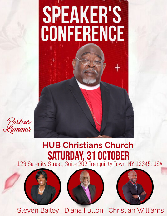 Faith Conference Event Religious Gathering Fl Template | PosterMyWall