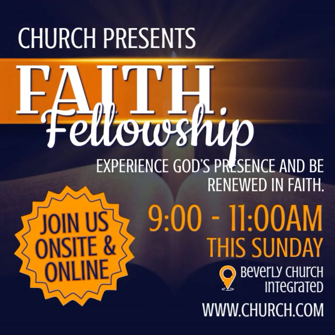 Faith Fellowship Template | PosterMyWall