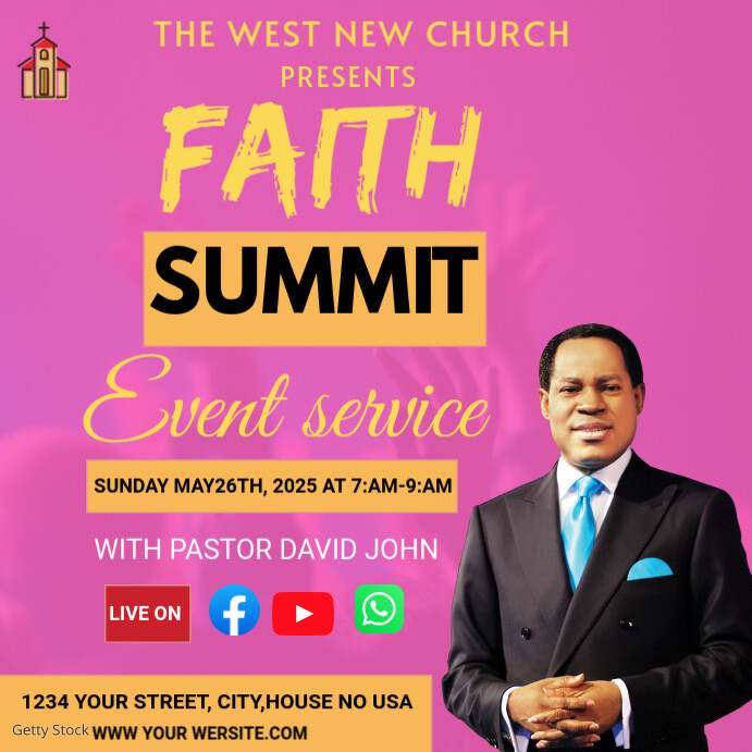FAITH SUMMMIT FLYER TEMPLATE | PosterMyWall