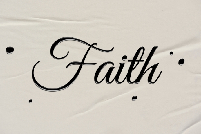 Faith word ink calligraphy style Template | PosterMyWall