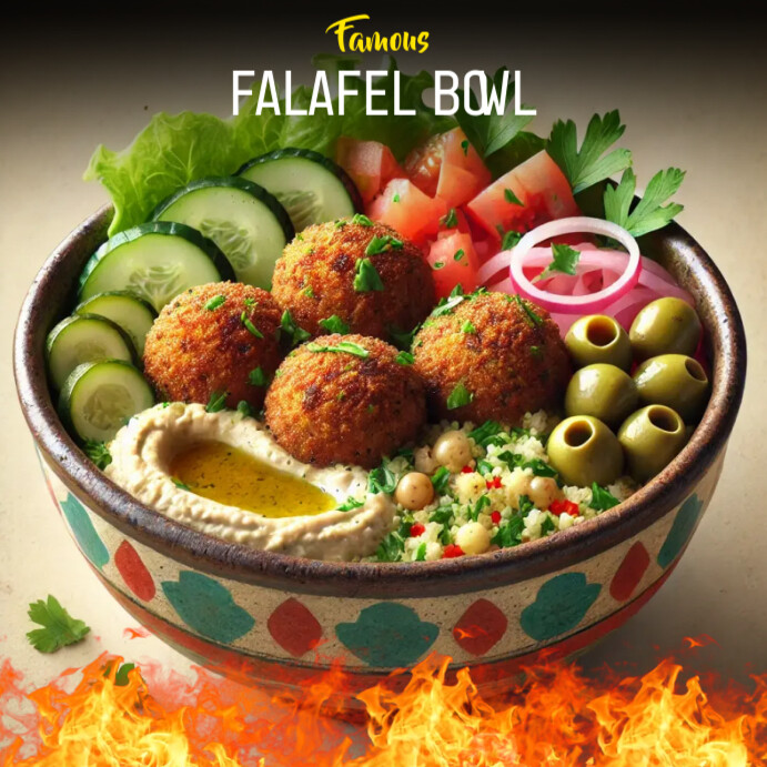 Copy of Falafel Bowl | PosterMyWall