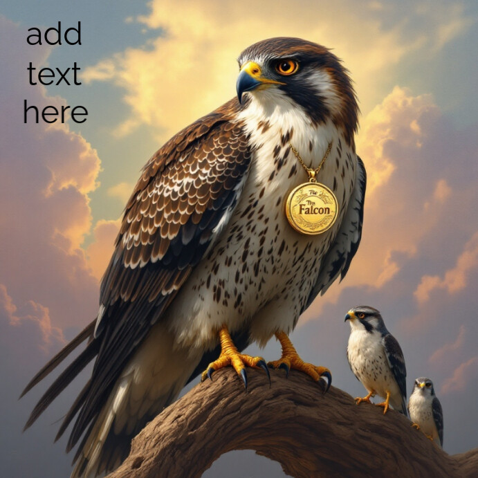 Falcon Leadership Concept with Medallion and Group of Falcons Template ...