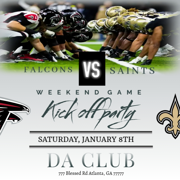 Falcons vs Saints Nfl Game | PosterMyWall