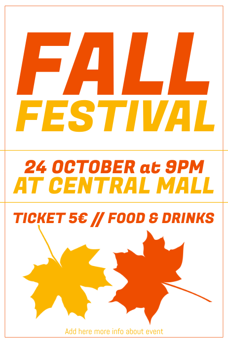 Fall autumn festival event flyer template | PosterMyWall