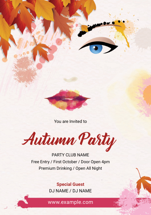 Fall / Autumn Party Flyer Template | PosterMyWall