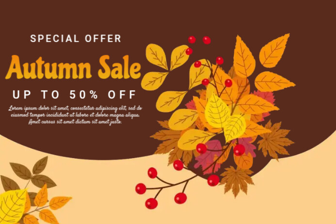 Fall Autumn Sale Template | PosterMyWall