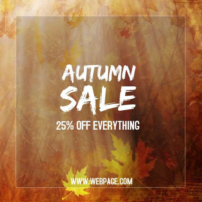 Copy of Fall autumn sale instagram post template | PosterMyWall
