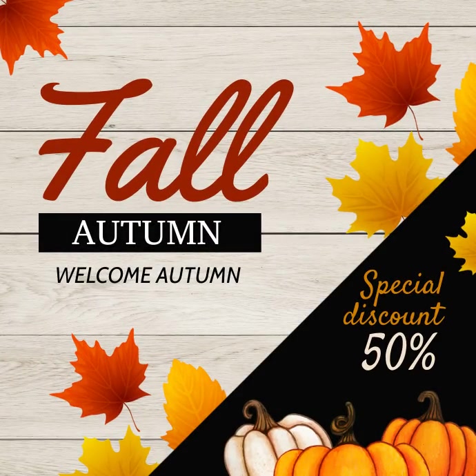 fall autumn sale poster Template | PosterMyWall