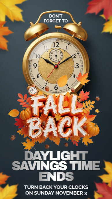 Plantilla de Fall Back Instagram Story | PosterMyWall