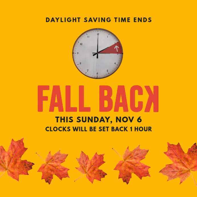 Fall back sunday Template | PosterMyWall