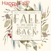 Fall Time Change Reminder Video Template | PosterMyWall