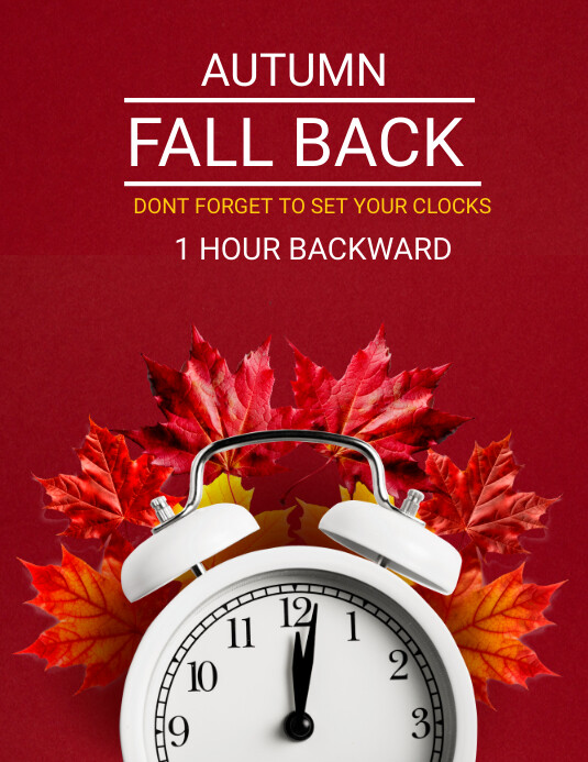 Copy of fall back time | PosterMyWall