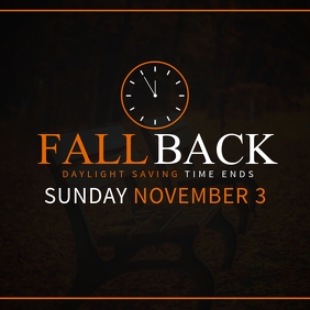 Fall Back Template | PosterMyWall