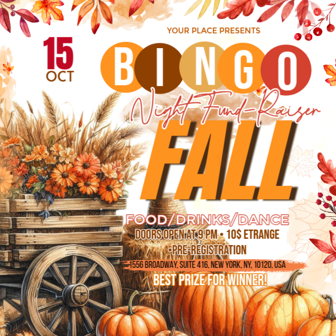 Fall Bingo Instagram Post Template | PosterMyWall