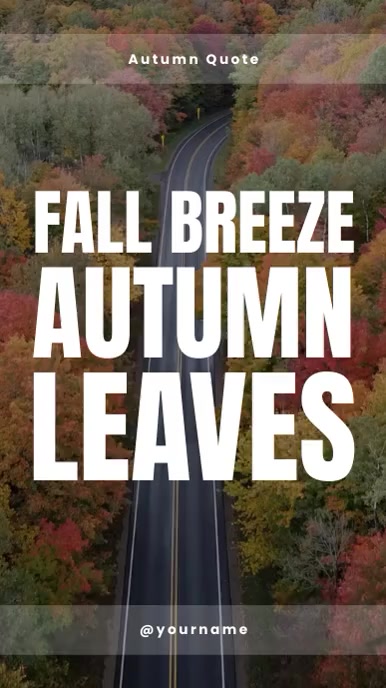 Plantilla de Fall Breeze Autumn Leaves Quote Instagram Sto | PosterMyWall