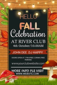 Hello Fall Poster Template | PosterMyWall