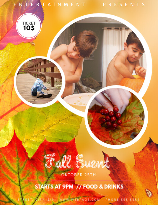 Fall Childrens Event Flyer Template | PosterMyWall