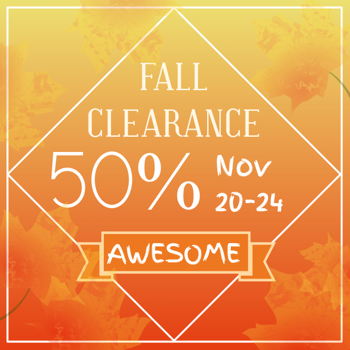 Copy of Fall Clearance | PosterMyWall