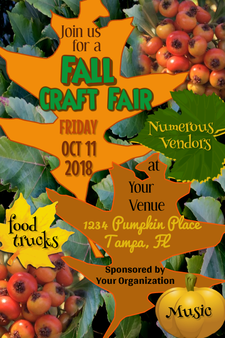 Fall Craft Fair Template | PosterMyWall