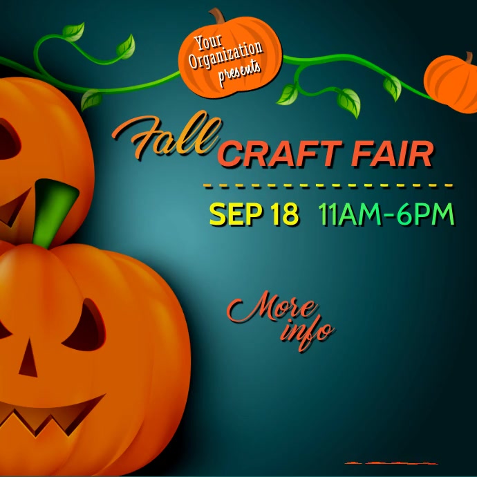 Fall Craft Fair Video Template | PosterMyWall