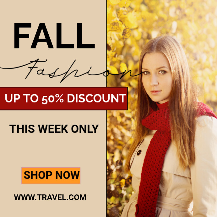 Plantilla de Fall fashion | PosterMyWall