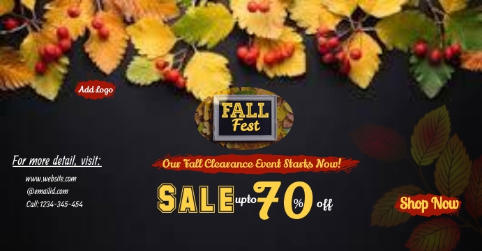 fall fest, fall clearance event, fall sale Template | PosterMyWall
