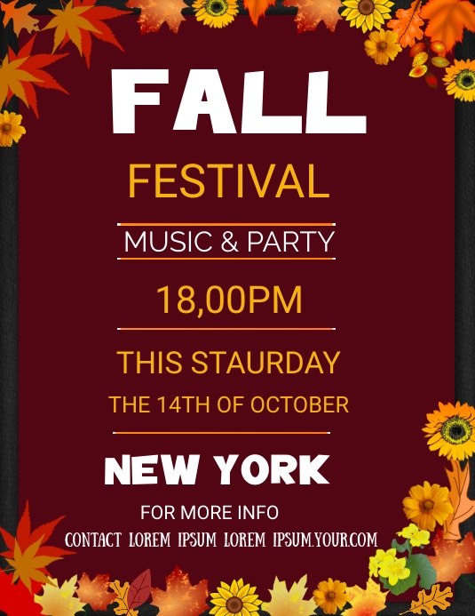 fall fest, fall festival Template | PosterMyWall