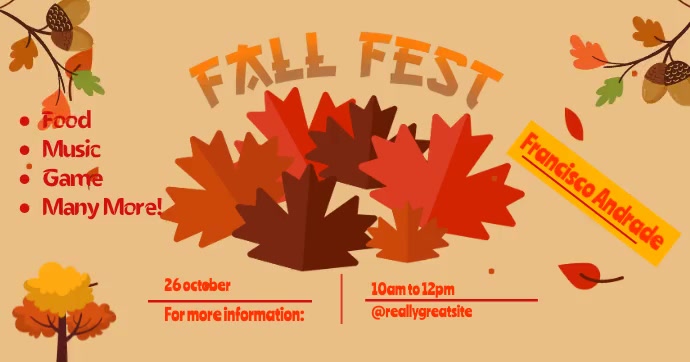 fall fest facebook post Template | PosterMyWall