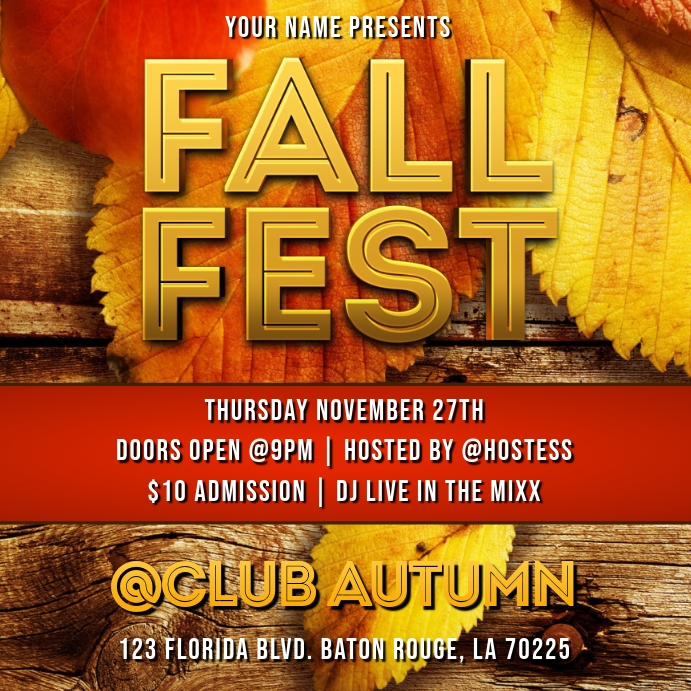 Copy of FALL FEST FLYER TEMPLATE | PosterMyWall