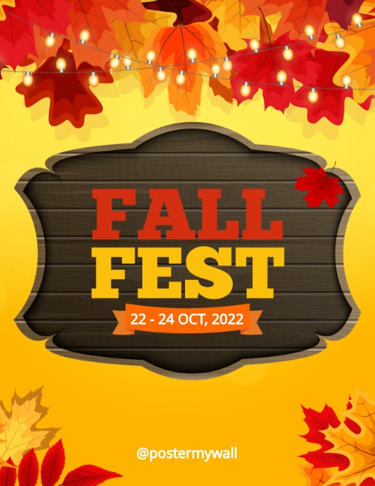 Fall Fest Flyer Template | PosterMyWall