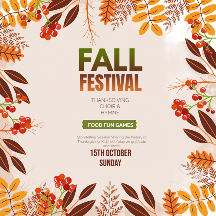 Copy of Fall Fest Instagram Post | PosterMyWall