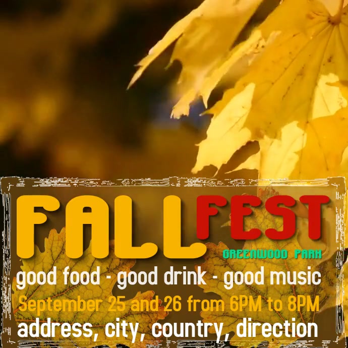 Copy of FALL FEST SQUARE VIDEO 2 | PosterMyWall