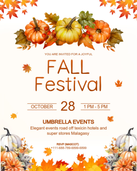 Copy of Fall festiva invitational flyer | PosterMyWall