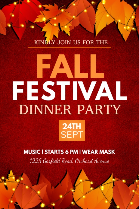 fall festival, hello fall Template | PosterMyWall