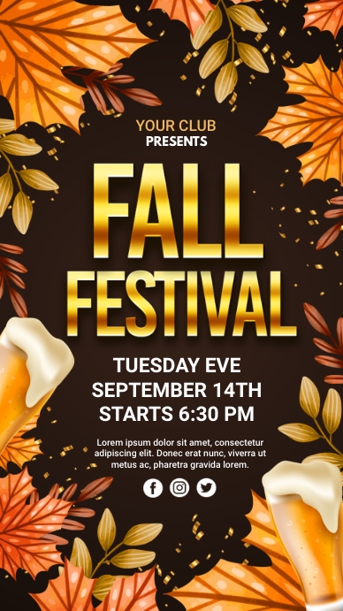 fall festival, hello fall Template | PosterMyWall