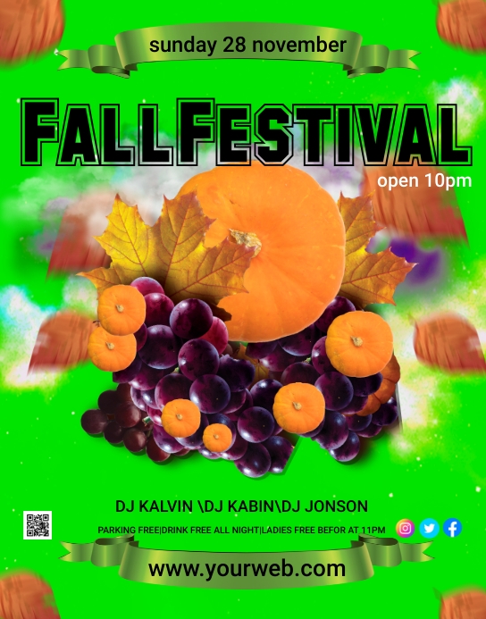 Fall festival ad design flyer Template | PosterMyWall