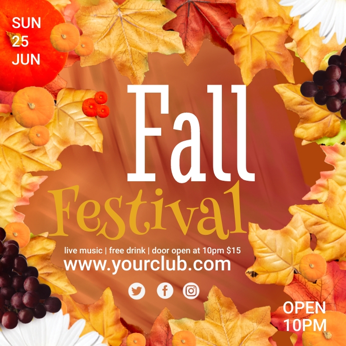 Copy of Fall festival ad design flyer | PosterMyWall