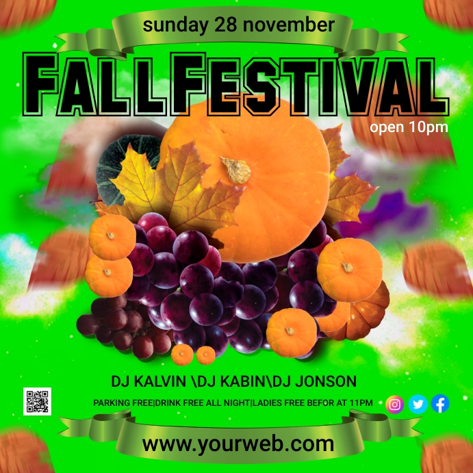 Fall festival ad design flyer Template | PosterMyWall