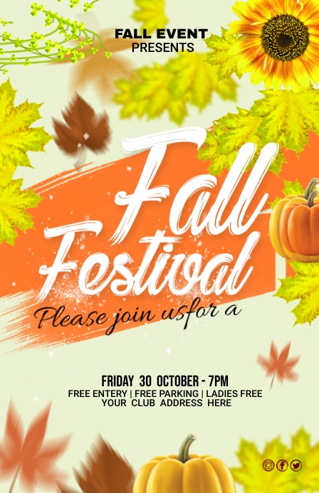 fall festival ad design template | PosterMyWall