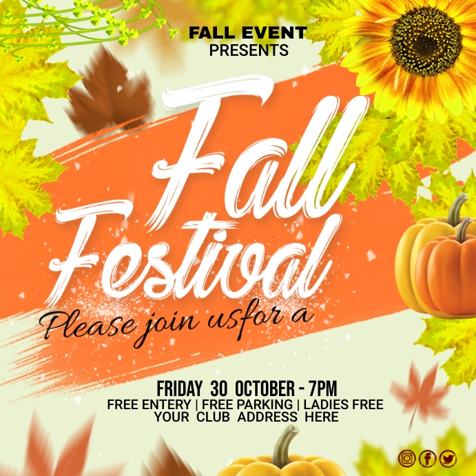fall festival ad design template | PosterMyWall